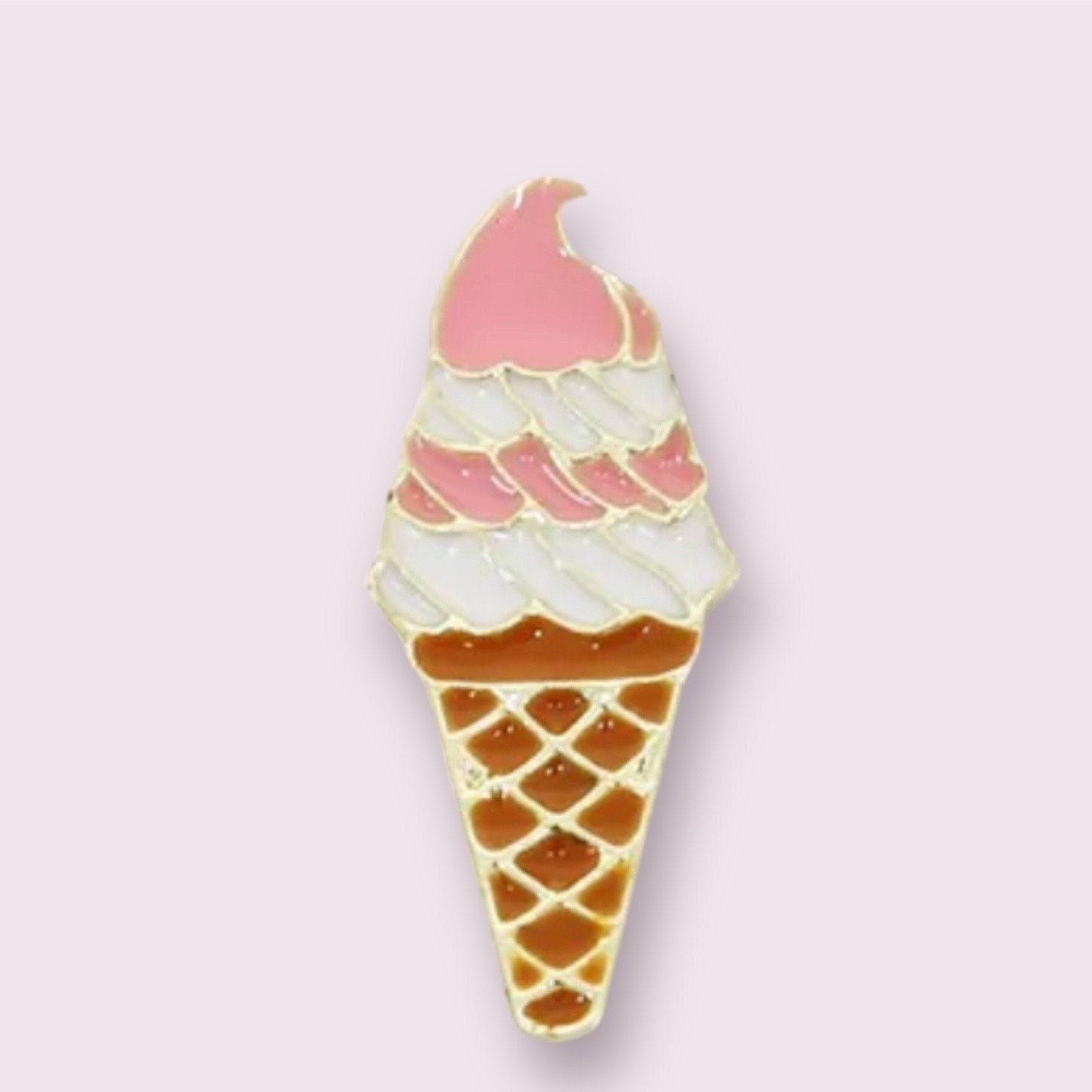 Ice cream enamel pin badge – IddyBits